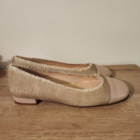 French Sole | Shoes | French Sole Imply Tan Raffia Ballet Flats Pastel ...